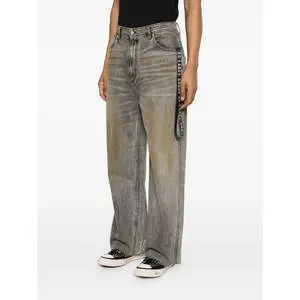 44 LABEL GROUP Grey Denim Wide-leg Jeans