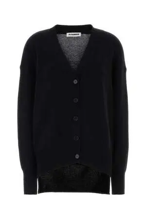 JIL SANDER Cashmere Oversize Cardigan - Black