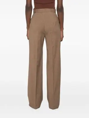 Max Mara Striped Straight Leg Trousers - Multicolor