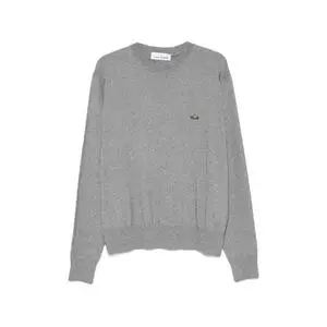 VIVIENNE WESTWOOD Fine Knit Crew Neck Long Sleeve Pullover - Gray