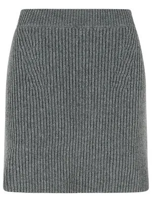 JIL SANDER Wool Miniskirt - Gray