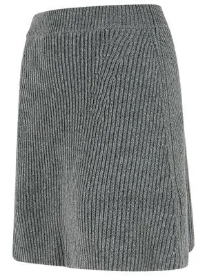 JIL SANDER Wool Miniskirt - Gray