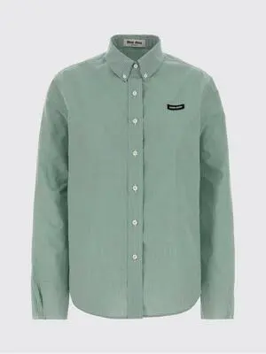 Miu Miu Striped Cotton Shirt - Red