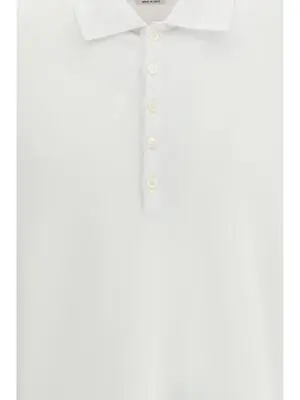 Thom Browne Polo Whit Iconic Bands