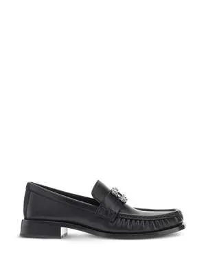 ROGER VIVIER Viv Moc Strass Leather Loafers - Multicolor