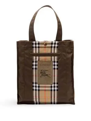 Burberry Ekd Label` Tote - Multicolor