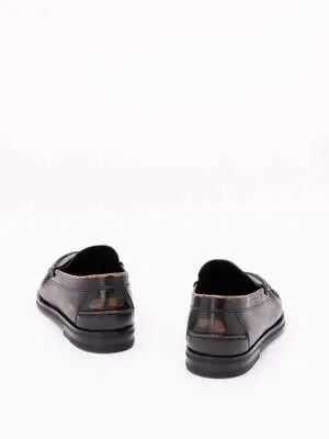 Prada Antiqued Leather Loafers - Multicolor