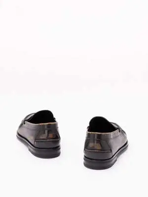 Prada Antiqued Leather Loafers - Multicolor