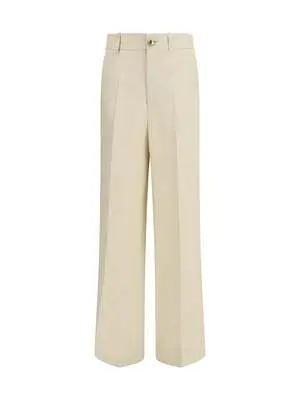 P.a.r.o.s.h Raisa Wide-leg Pants - Cream