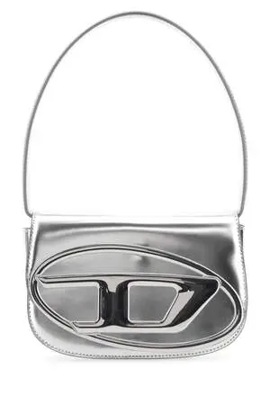 DIESEL® Leather 1dr Shoulder Bag - Silver