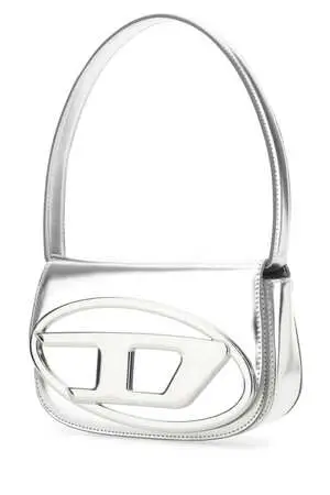 DIESEL® Leather 1dr Shoulder Bag - Silver