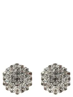 SELF-PORTRAIT Crystal Flower' Earrings - Silver