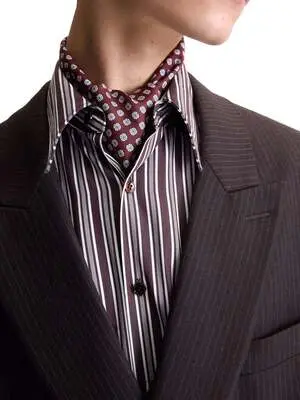 Saint Laurent Lavallière Scarf In Silk Twill