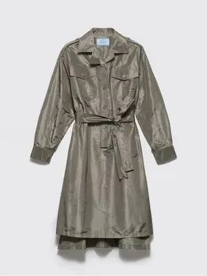 Prada Silk Taffeta Midi Dress - Green