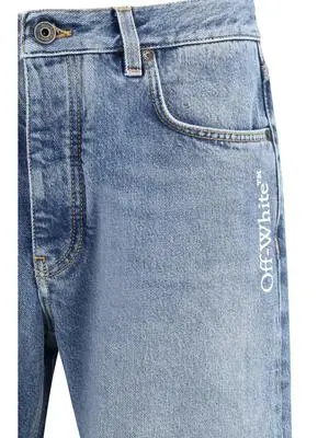 Off-White Half Arrow Slim Relaxed Jeans - Blue