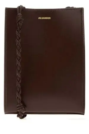 JIL SANDER Chocolate Leather Small Tangle Shoulder Bag - Brown