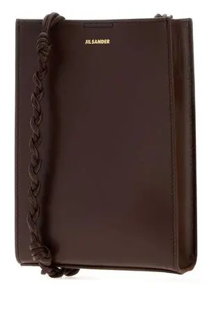 JIL SANDER Chocolate Leather Small Tangle Shoulder Bag - Brown