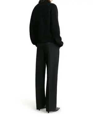TOTEME Cotton Cardigan With Hammered-effect Buttons - Black