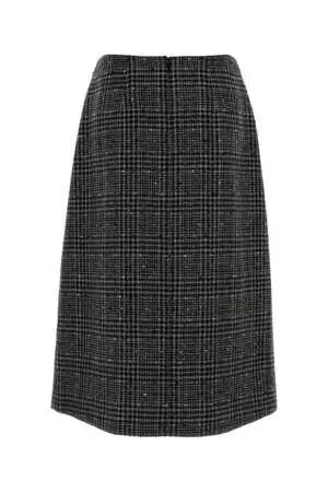 Fendi Embroidered Tweed Skirt