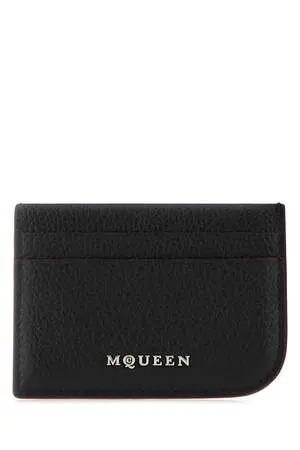 Alexander McQueen Leather Card Holder - Black