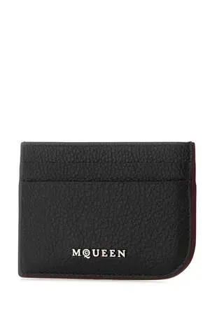 Alexander McQueen Leather Card Holder - Black