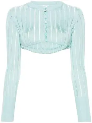 Alaïa Viscose Cropped Cardigan - Multicolor