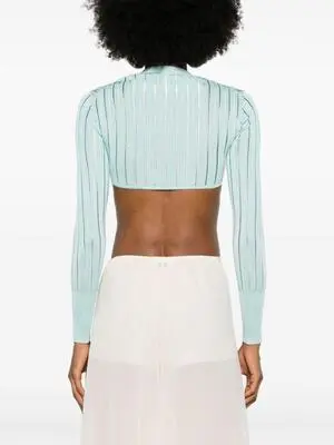 Alaïa Viscose Cropped Cardigan - Multicolor