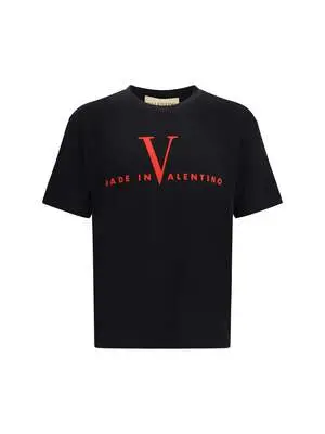 Valentino Garavani T-shirt With A “made In ” Print - Black