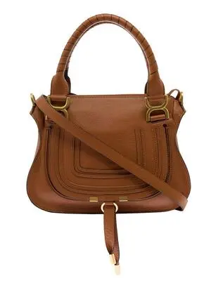 CHLOÉ Chloé Women 'Mercie' Brown Handbag With Logo Embossed On The Front In Leather Woman