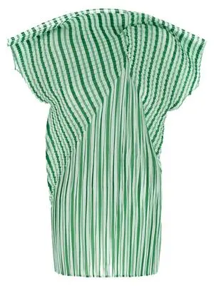 Issey Miyake Generic Stripes Top - Green