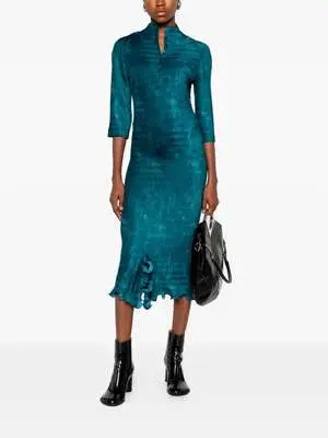 Fendi Faded Plissé Dress - Multicolor