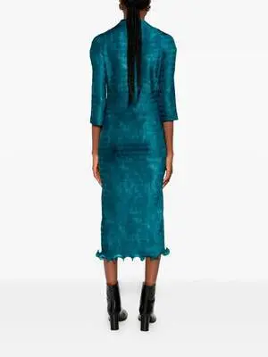 Fendi Faded Plissé Dress - Multicolor