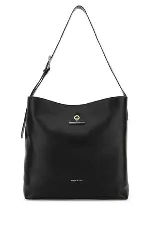 Alexander McQueen Leather Pendant Shopping Bag - Black