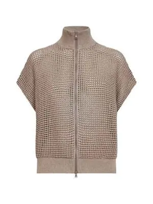 Brunello Cucinelli Cotton Net Cardigan