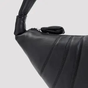 LEMAIRE Leather Medium Croissant Bag - Black