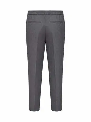 Brunello Cucinelli Medium Grey Virgin Wool Drawstring Trousers