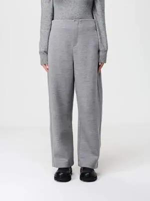 Max Mara Solid Wide Leg Trousers - Gray
