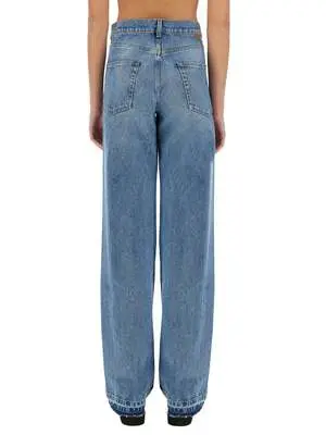 Stella McCartney Straight-leg Jeans With Contrasting Panels - Blue