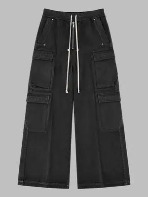 Rick Owens Jeans Double Cargo Jumbo Belas - Black