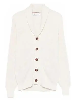 Brunello Cucinelli English Rib Knit Cardigan - Multicolor