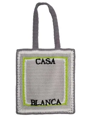 Casablanca Tote Bag With Logo - Gray