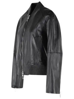 Sportmax Amour' Nappa Leather Bomber Jacket