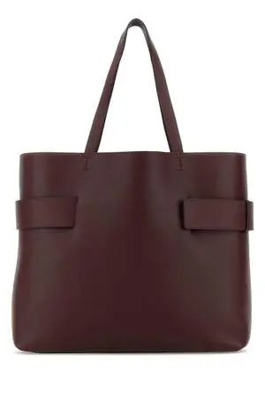 Alexander McQueen Tyrian Leather T-bar Shopping Bag - Purple