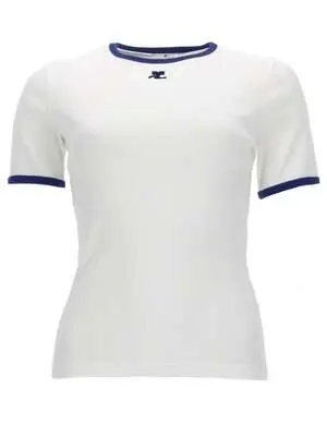 COURREGES T-shirt Con Logo - White