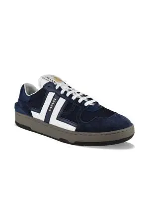 LANVIN Leather Clay Sneakers - Blue