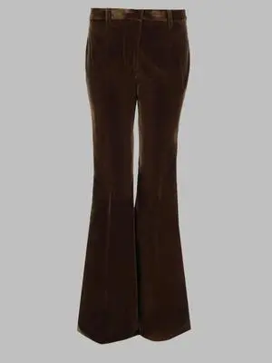 Etro Velvet Flared Trousers - Multicolor