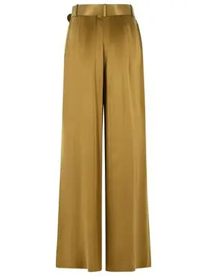 Zimmermann Silk Tuck Pants - Green