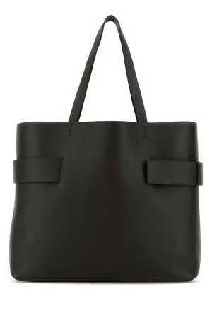 Alexander McQueen Leather T-bar Shopping Bag - Black