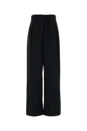 JIL SANDER Crepe Wide-leg Pant - Black