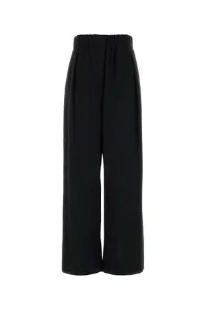 JIL SANDER Crepe Wide-leg Pant - Black